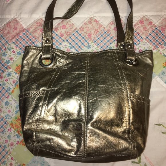 Fossil | Bags | Clearance Gold Metallic Handbag | Poshmark